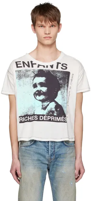 Enfants Riches DéPriméS Off-White Printed T-Shirt - Ivory / Multi